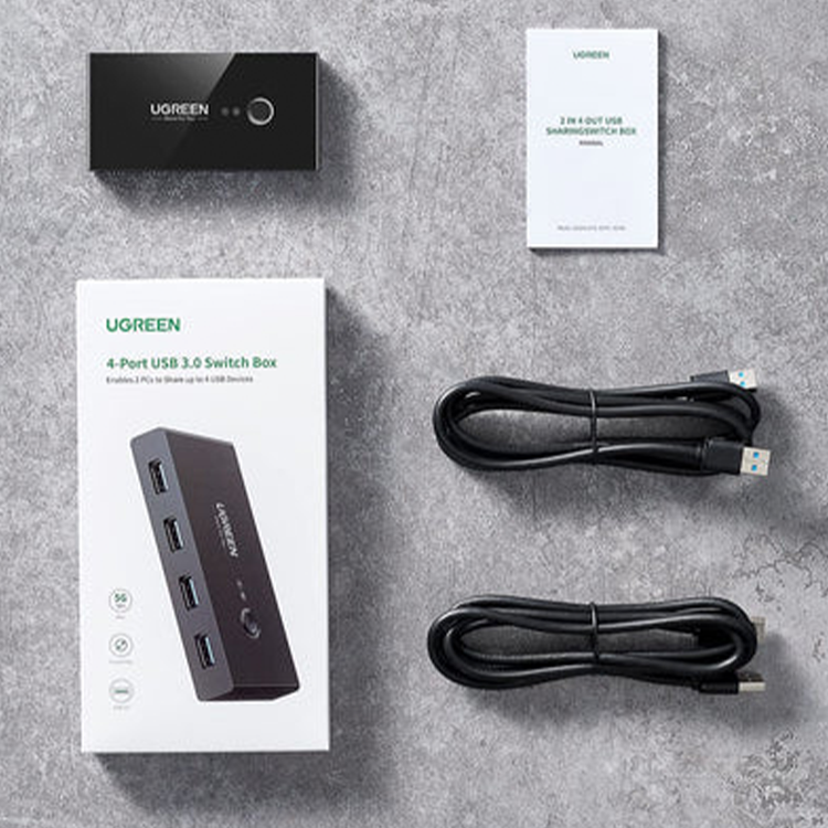 Ugreen 2 In 4 Out USB 3.0 Sharing Switch Box - 30768